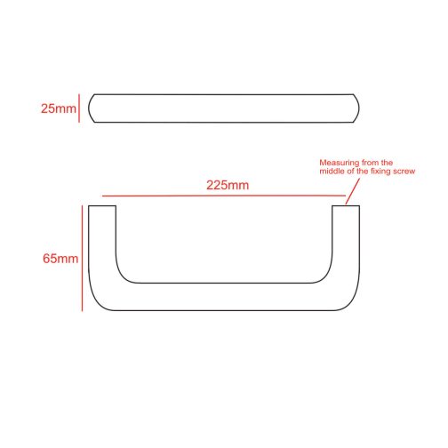 225mm (9 inch) D Handle with Plate | lathamshardware.co.uk