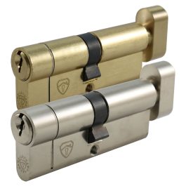 Half Thumb Turn Euro Cylinder (No Keys) | lathamshardware.co.uk