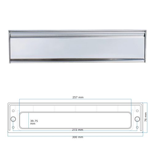 Stainless Steel Letterbox | Polished or Satin Chrome | Latham's Hardware