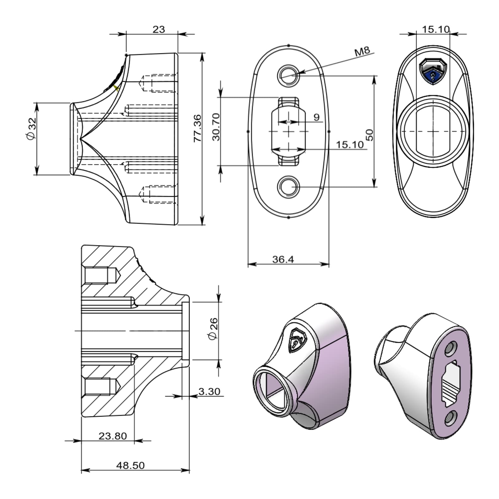 Round Faced Shutter Lock Kit | Latham's Hardware