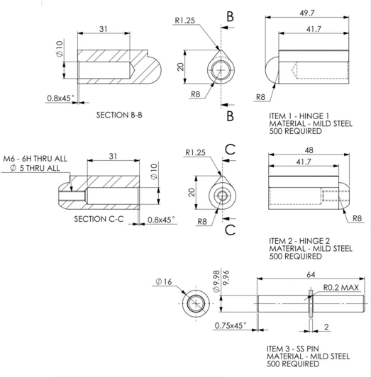 Hybrid Weld-On Hinge | Latham's Hardware